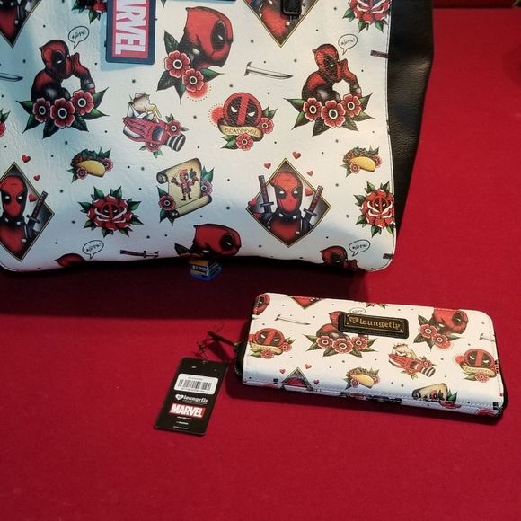 Loungefly | Bags | Loungeflyheartlogo Raredeadpool Set | Poshmark